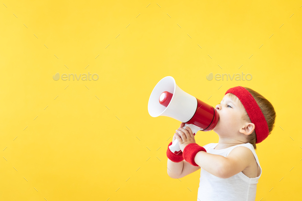 Funny kid sportsman Stock Photo by Sunny_studio | PhotoDune