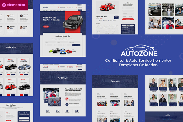 Autozone - Car Rental & Auto Service Elementor Template Kit by bosathemes