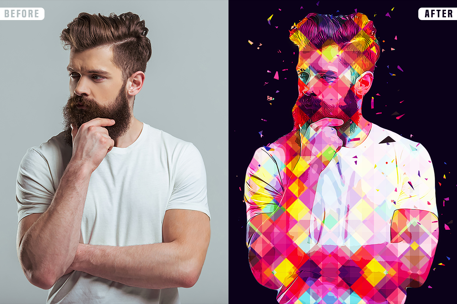 Abstract Art Photoshop Action, Add-ons | GraphicRiver