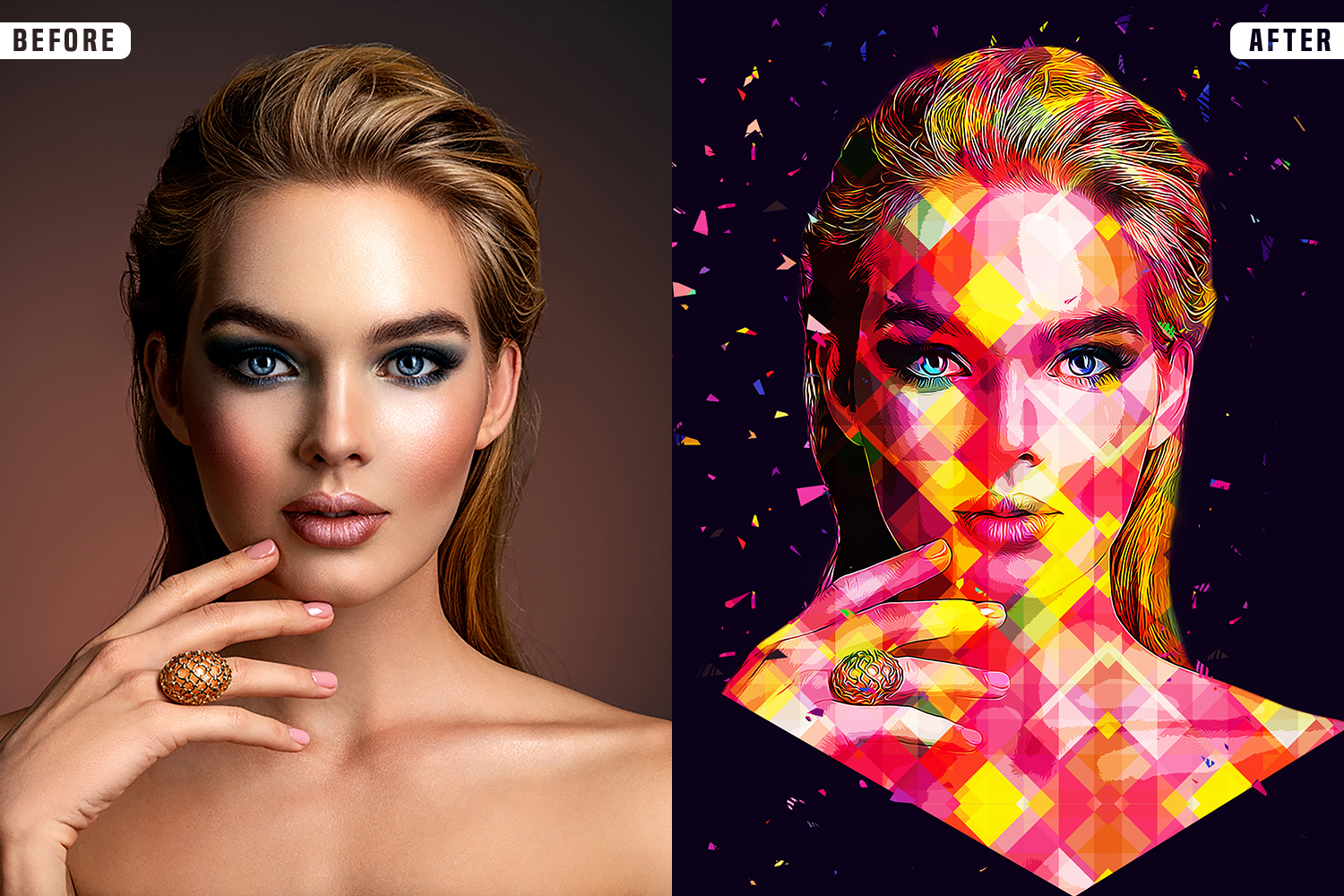 Abstract Art Photoshop Action, Add-ons | GraphicRiver