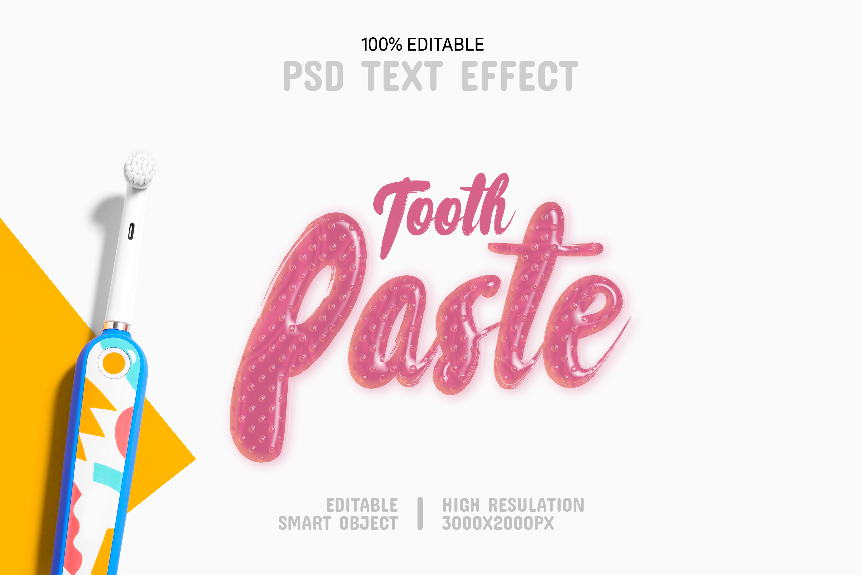 Editable Toothpaste PSD Text Effect Template, Add-ons | GraphicRiver