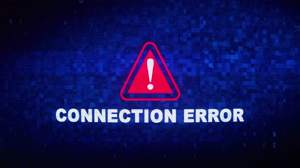 Connection Error Text Digital Noise Twitch Glitch Distortion Effect ...