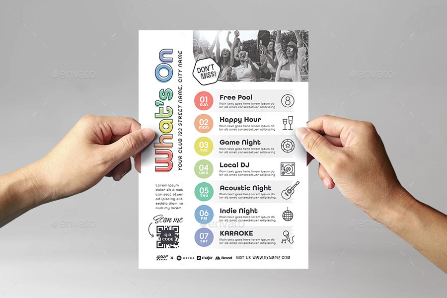 What's On Flyer Template, Print Templates | GraphicRiver