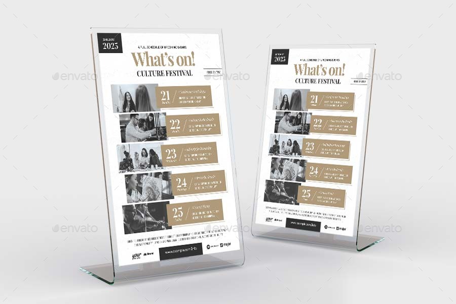 What's On Flyer Poster Layout, Print Templates | GraphicRiver