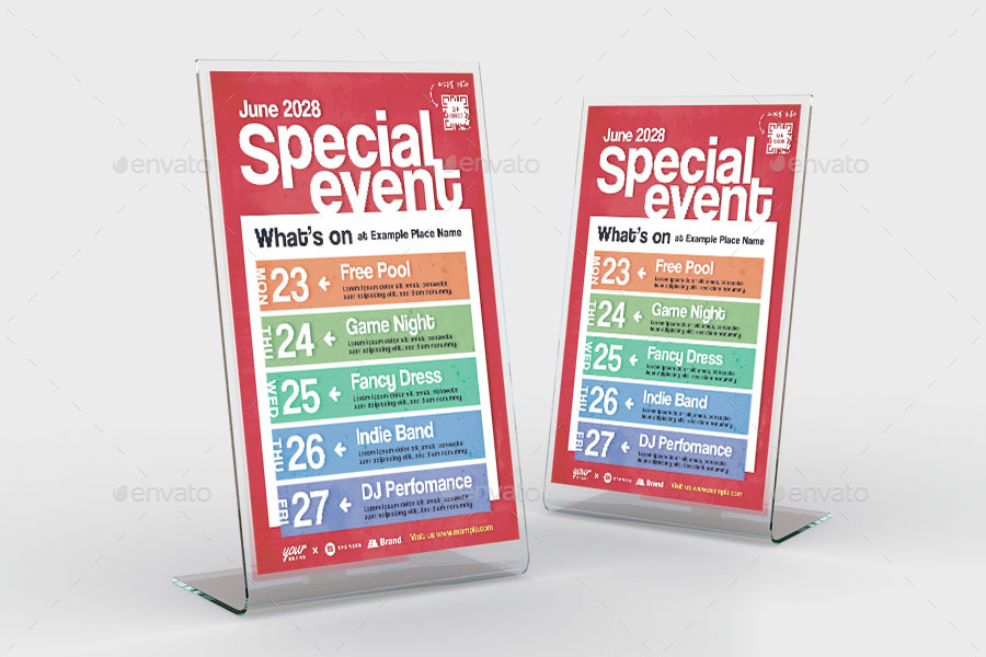 Event Schedule Flyer Template, Print Templates | GraphicRiver