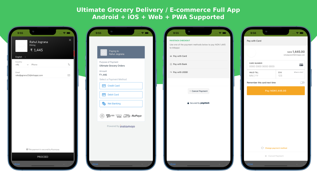 grocery / delivery services / ecommerce multi vendors(Android + iOS ...