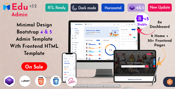 Eduadmin - Responsive Bootstrap 5 Admin Template Dashboard by multipurposethemes