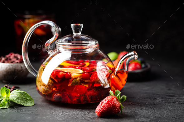 Fruit red tea with berries Stock Photo by ipolly80 | PhotoDune