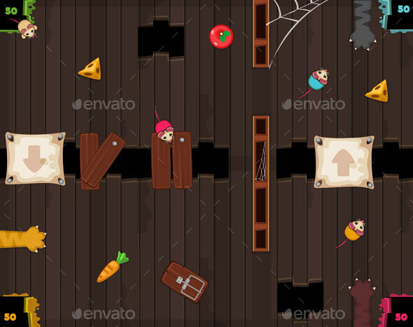 Top View Game - Mice, Game Assets | GraphicRiver