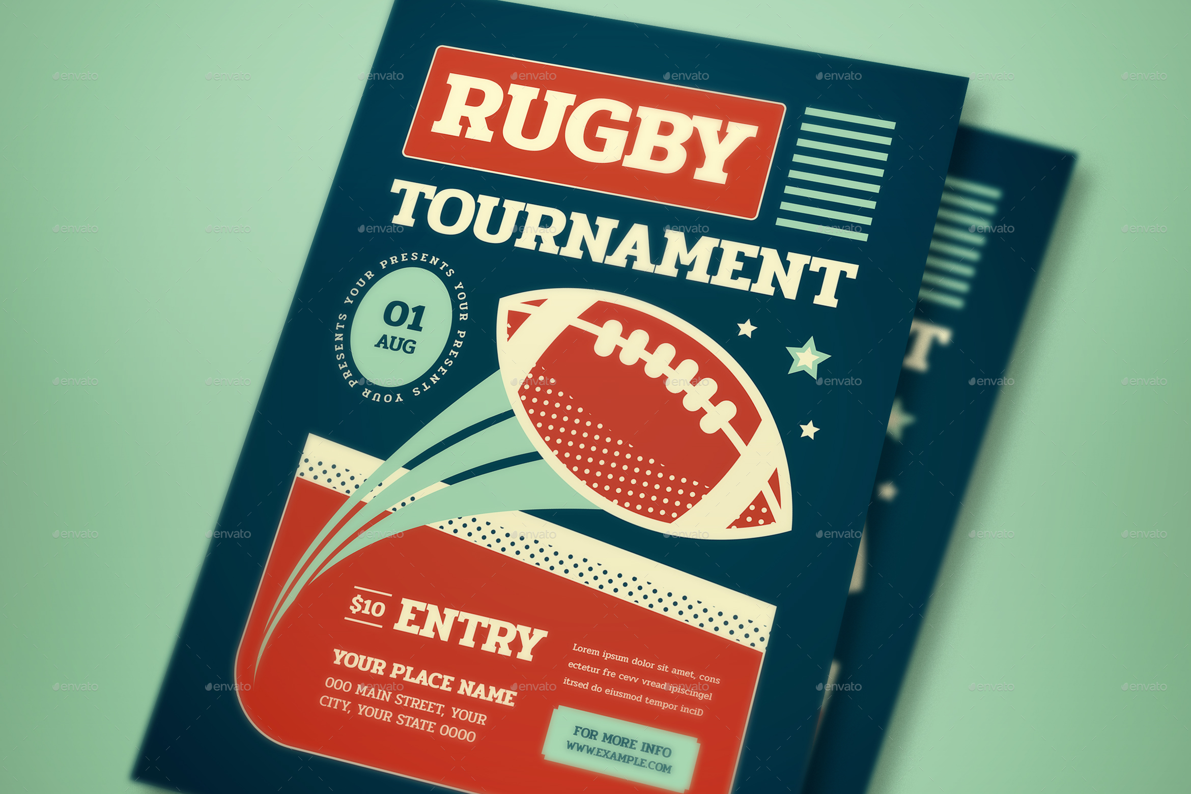Rugby Tournament Flyer Set, Print Templates | GraphicRiver
