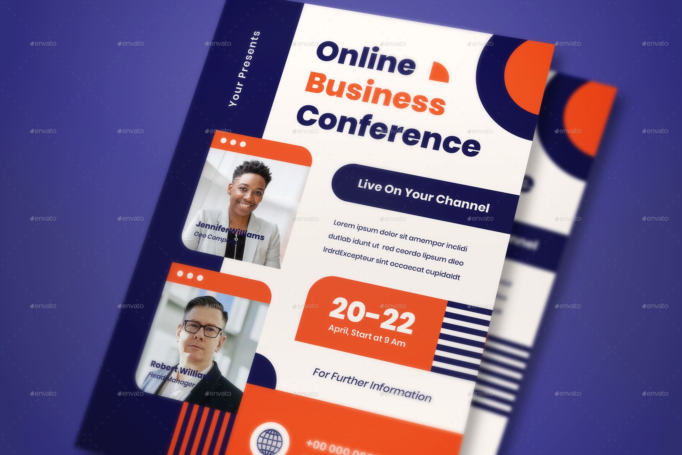 Online Business Conference Flyer Set, Print Templates | GraphicRiver