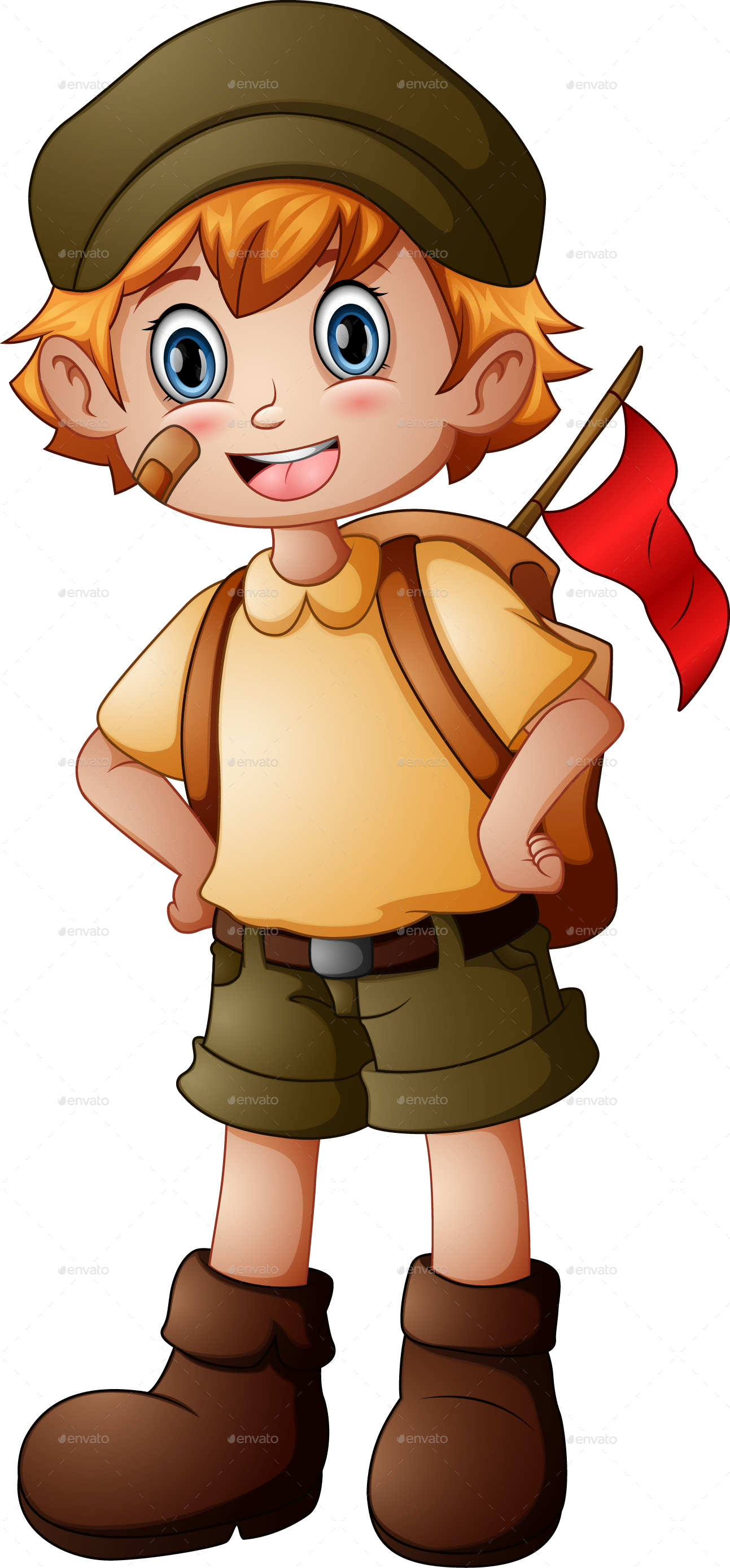 Set of 8 Cute Scouts Character by WalankArt | GraphicRiver