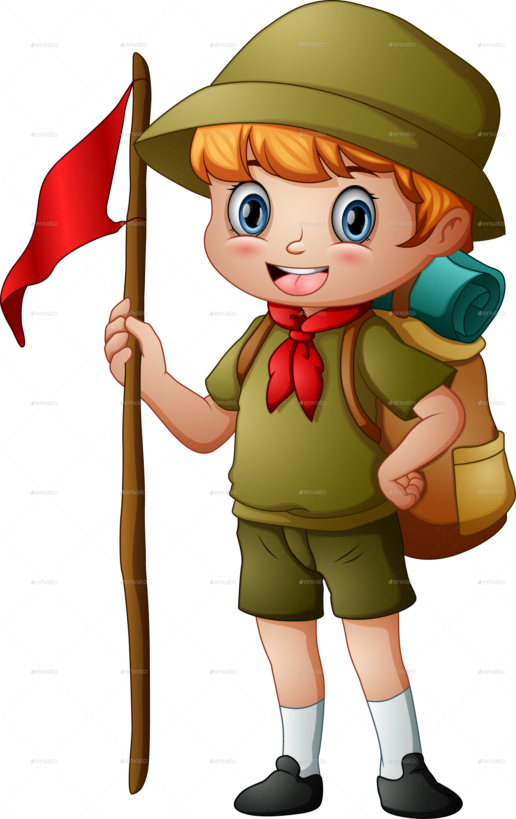 Set of 8 Cute Scouts Character by WalankArt | GraphicRiver