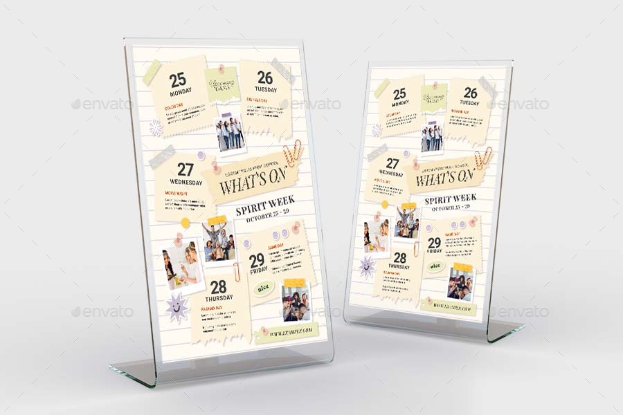 Spirit Week Flyer Poster Template, Print Templates | GraphicRiver