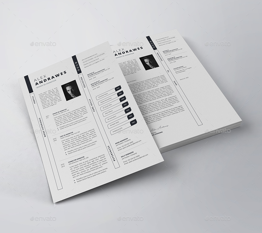 Clean Resume/CV, Print Templates | GraphicRiver