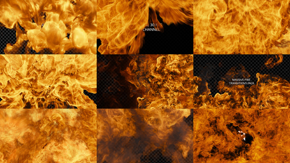 Massive Fire Transitions Pack, Motion Graphics | VideoHive