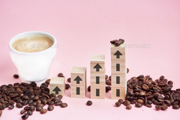 picture of coffee price increase chart Stock Photo by asgarot | PhotoDune