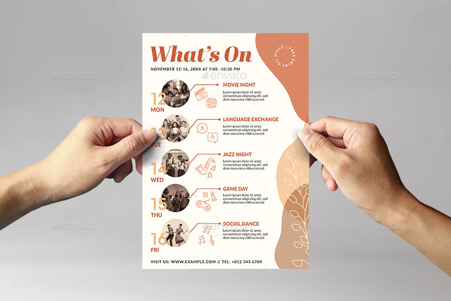 What's On Flyer Poster Template, Print Templates | GraphicRiver