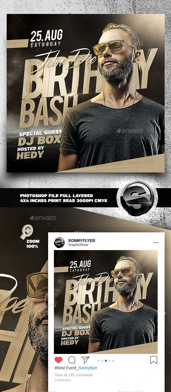 Birthday Bash Party, Print Templates | GraphicRiver