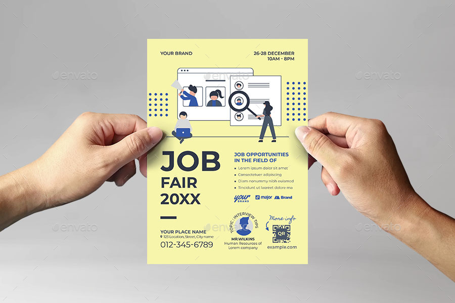Modern Job Fair Flyer Template, Print Templates | GraphicRiver