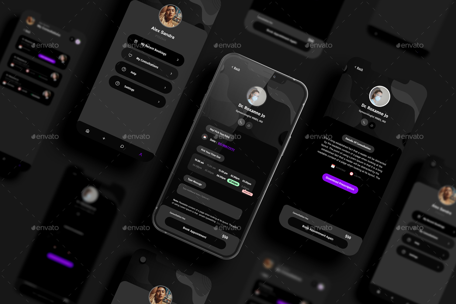 DoctorPlus App UiKit, Web Elements | GraphicRiver