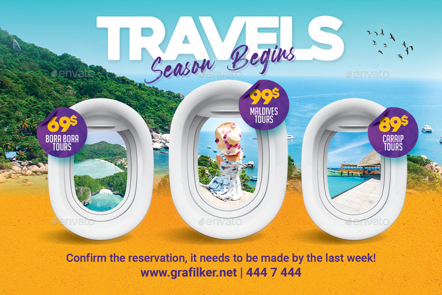 Travel Tour Postcard Templates, Print Templates | GraphicRiver