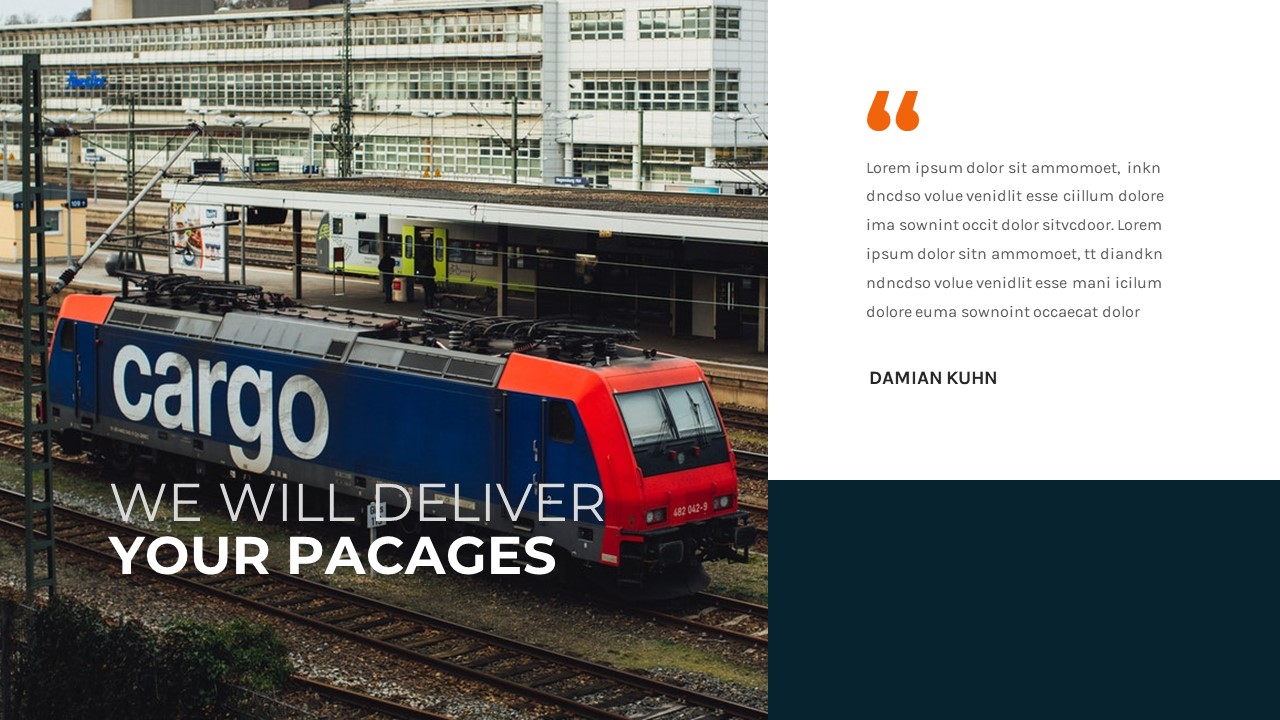 Cargo - Industrial & Bussiness PowerPoint Template, Presentation Templates