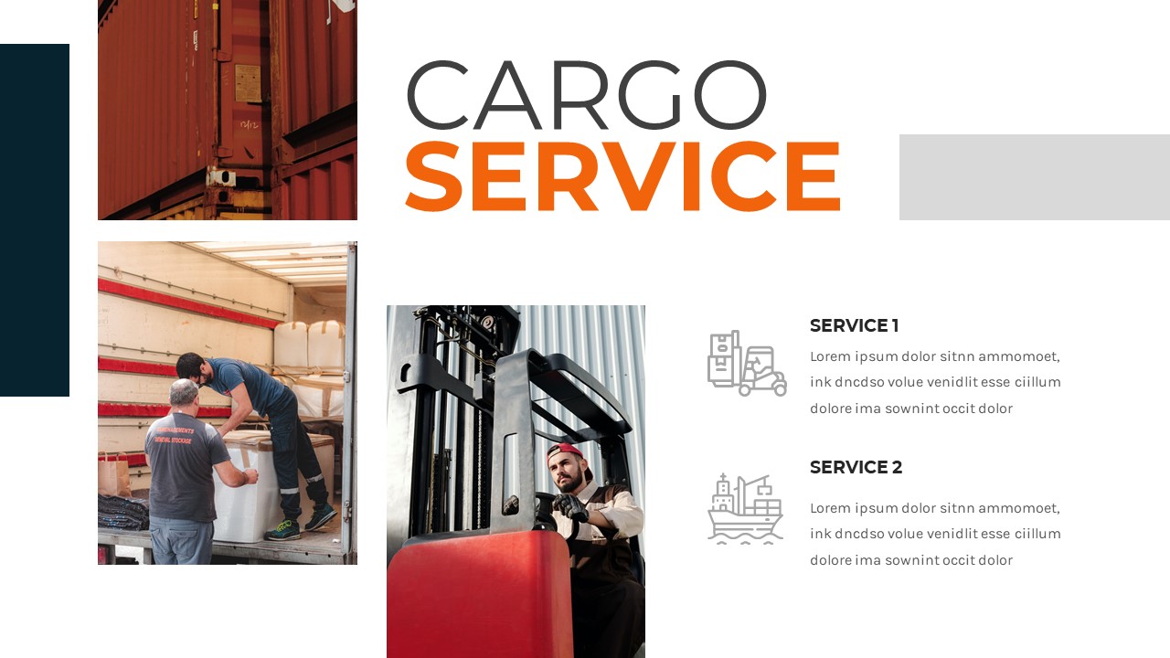 Cargo - Industrial & Bussiness PowerPoint Template, Presentation Templates