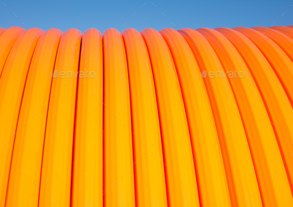 Fiber optic cable roll for broadband internet Stock Photo by manfredxy