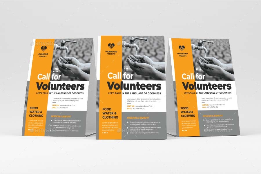 Volunteers Flyer Poster Template, Print Templates | GraphicRiver