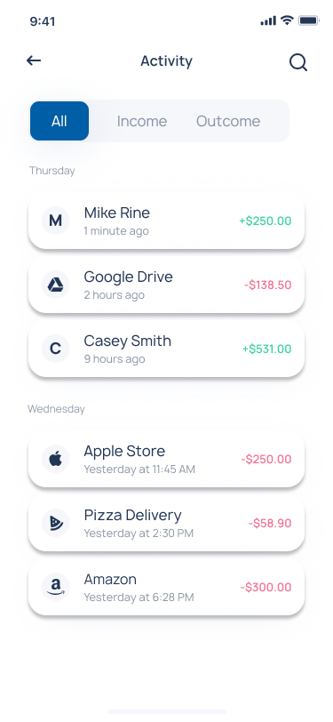 Wallet App UI Template - Flutter by Nauy_yuan | CodeCanyon