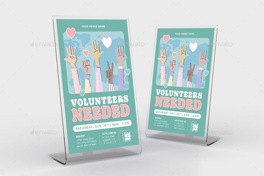 Volunteer Flyer Template, Print Templates | GraphicRiver