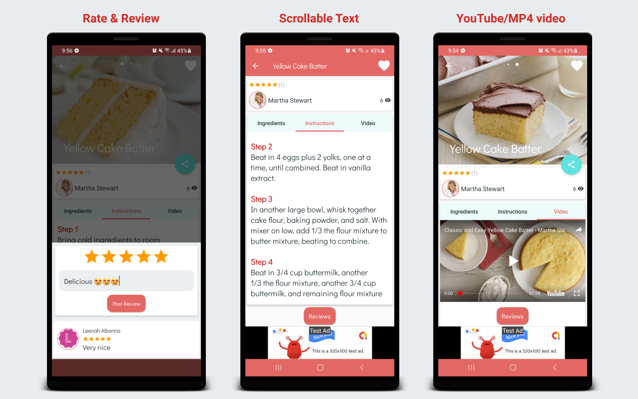 Recipes - Cookbook App for Android with Admin Panel by LeenahAlbanna