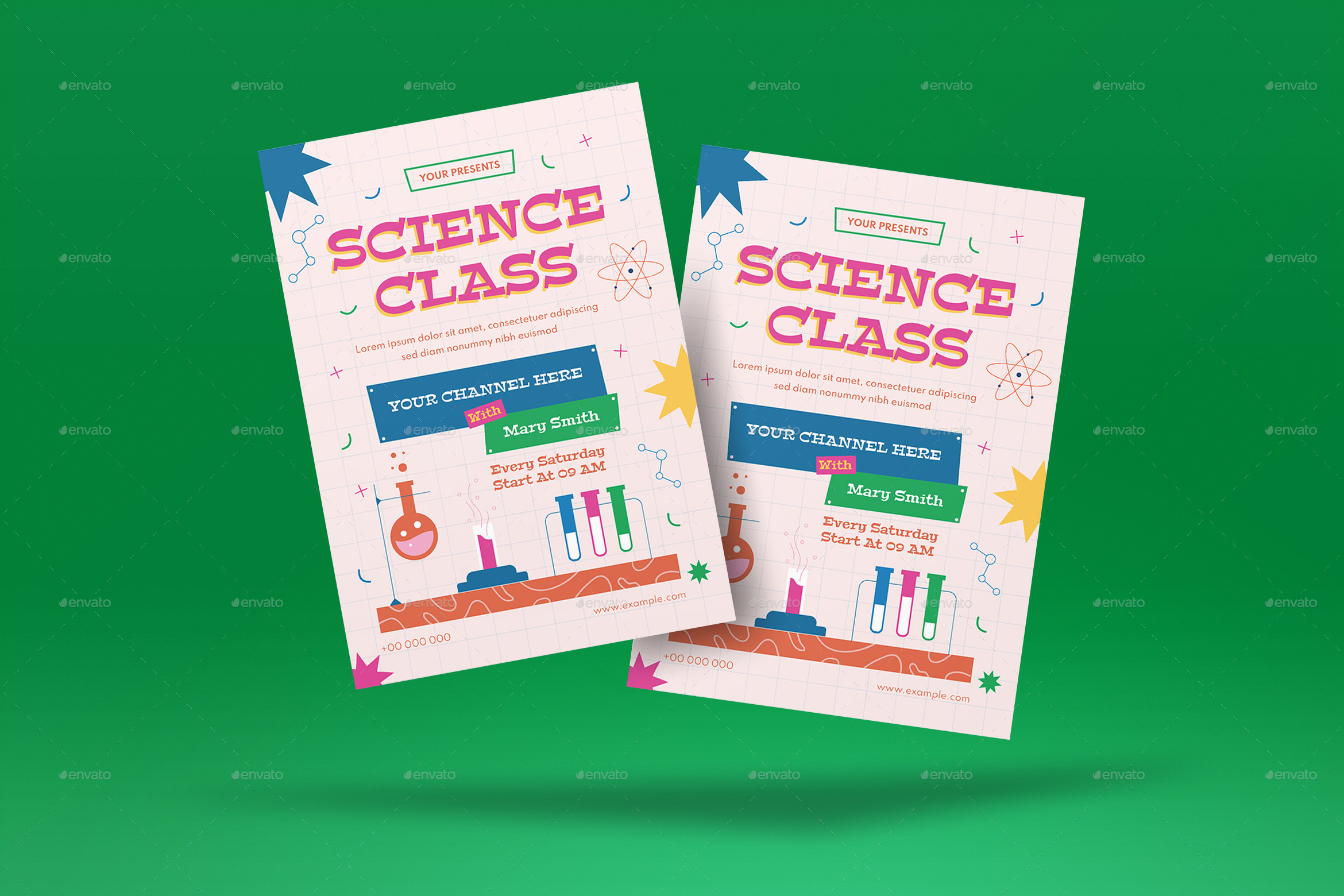 Science Class Flyer, Print Templates | GraphicRiver