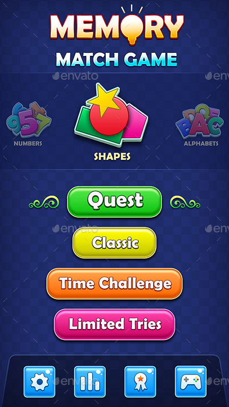 Memory Match Game Kit, Game Assets | GraphicRiver