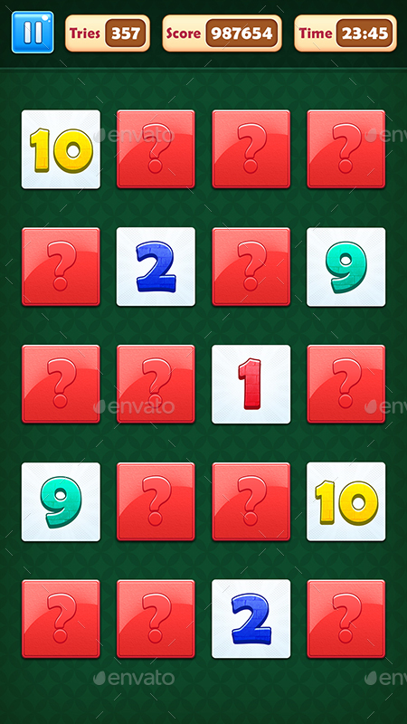 Memory Match Game Kit, Game Assets | GraphicRiver