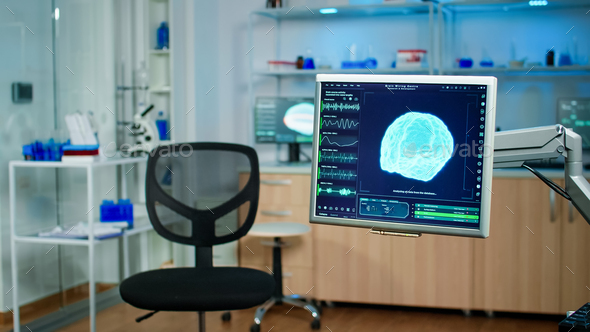 Empty medical laboratory prepared for discovery of health Stock Photo ...