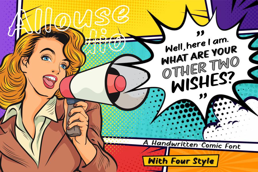 Comickes A Handwritten Comic Font with 4 Styles, Fonts | GraphicRiver