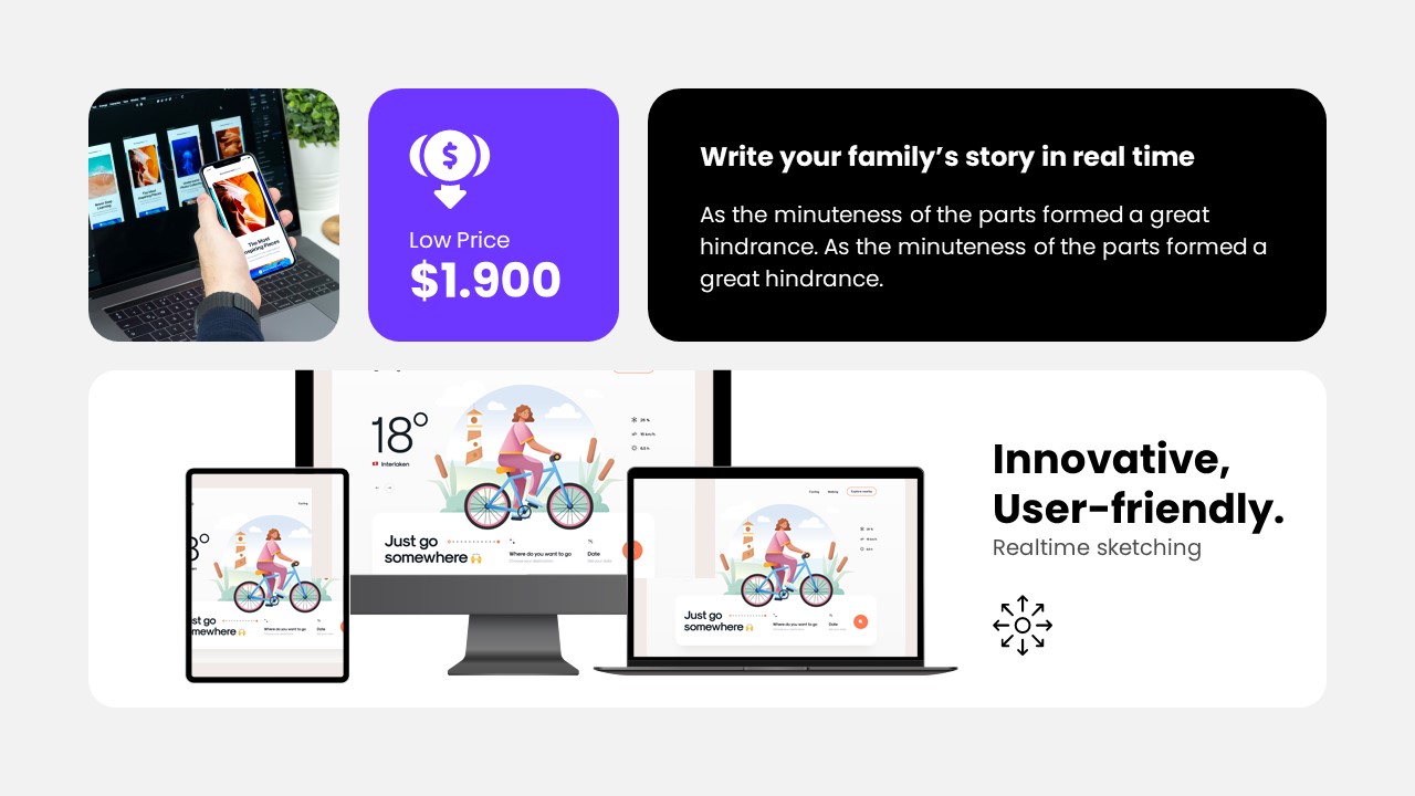 META - Unique Slides PowerPoint Presentation, Presentation Templates