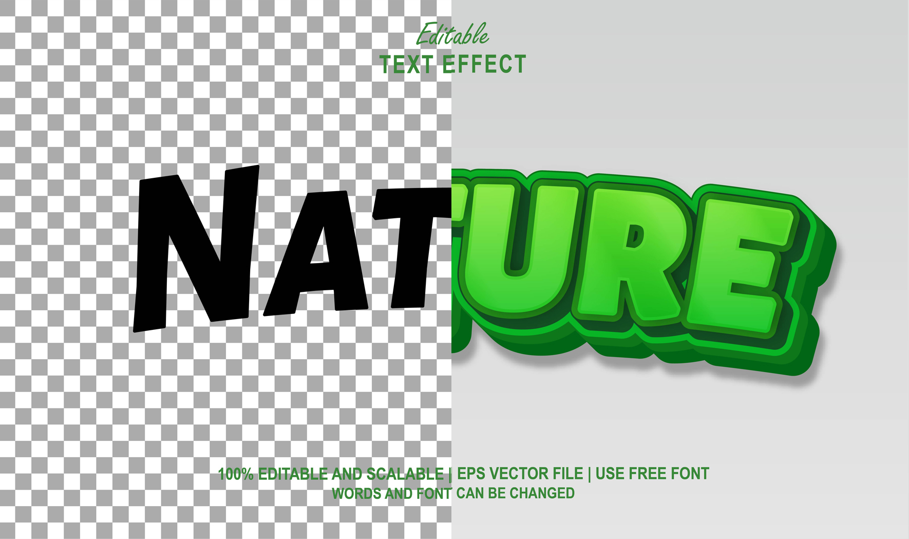Text Effect Nature 3D Style, Add-ons | GraphicRiver
