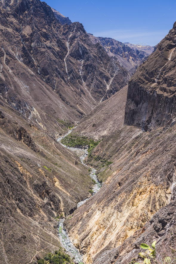 Colca River, Colca Canyon, Peru, South America Stock Photo by ...