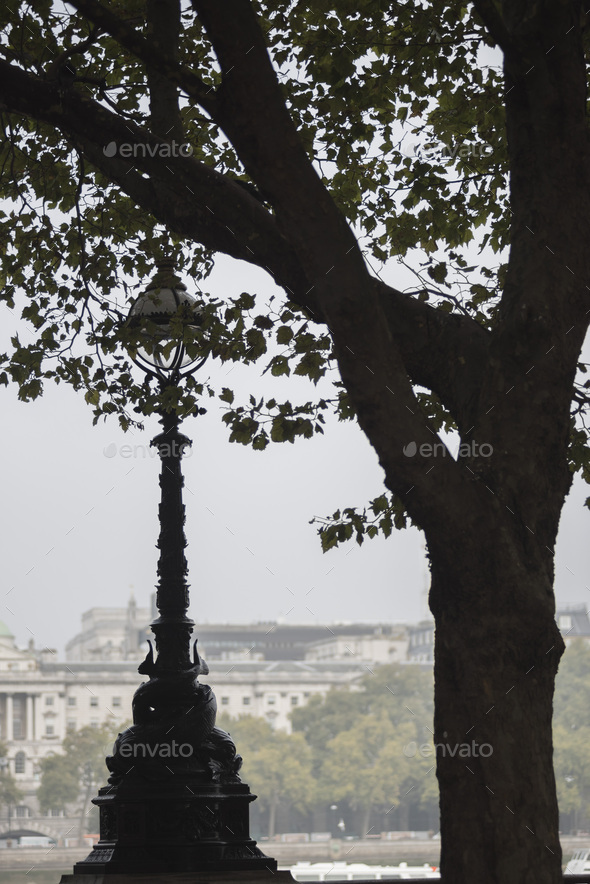 'Dolphin' Lamp Post on South Bank, London, England Stock Photo by ...