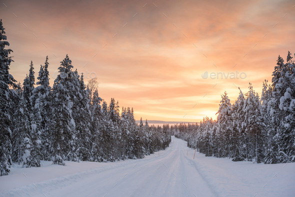 Bad driving conditions on dangerous icy roads in slippery, ice and snow ...