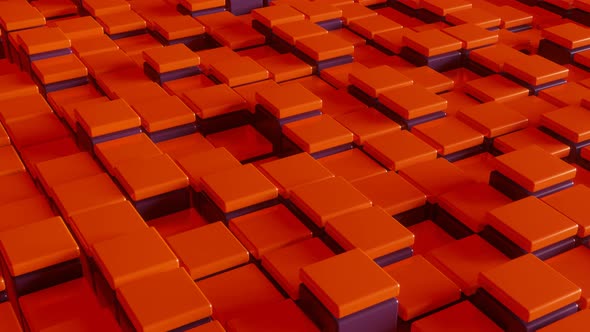 3d render abstract animated background with multicolor elements ...