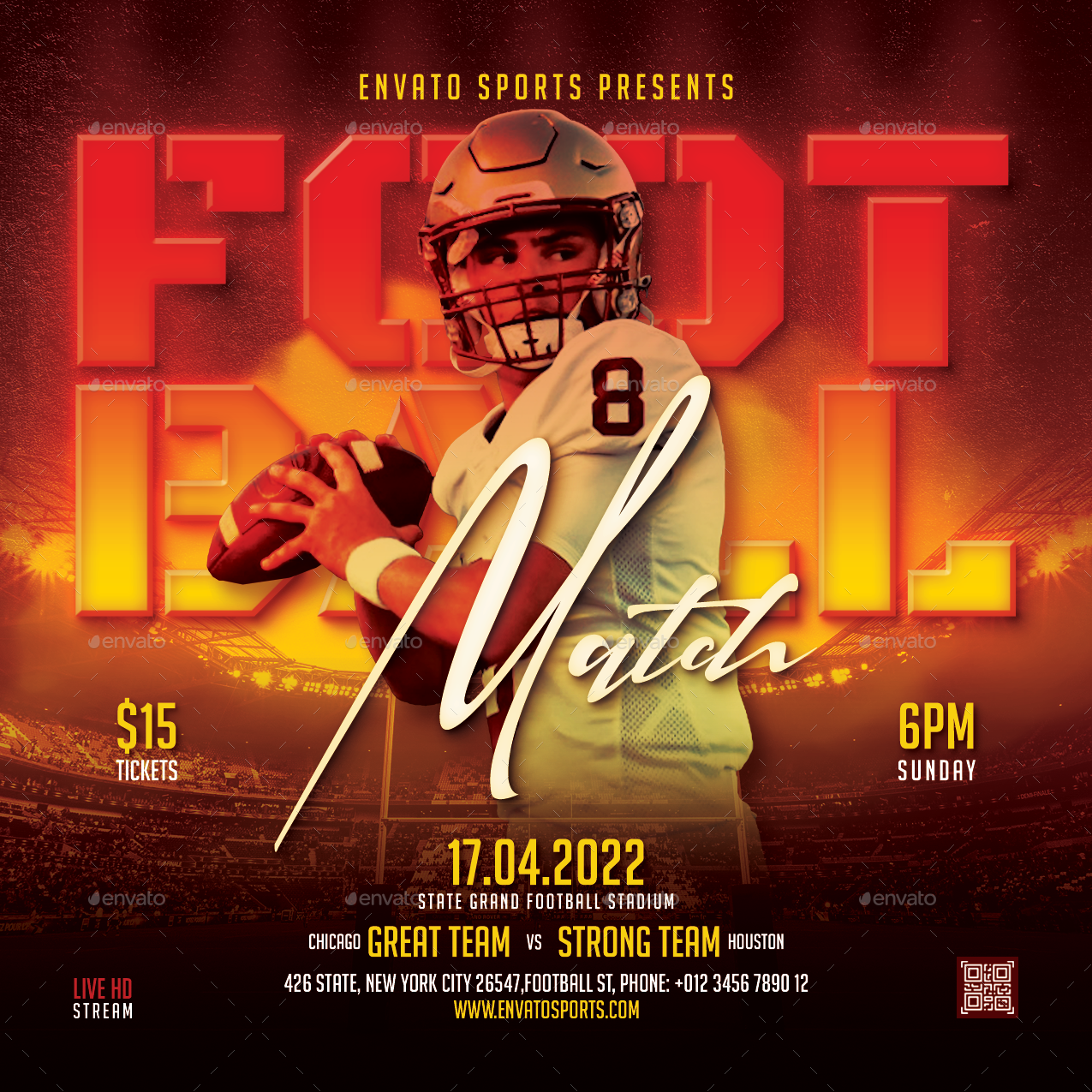 Football Flyer, Print Templates | GraphicRiver