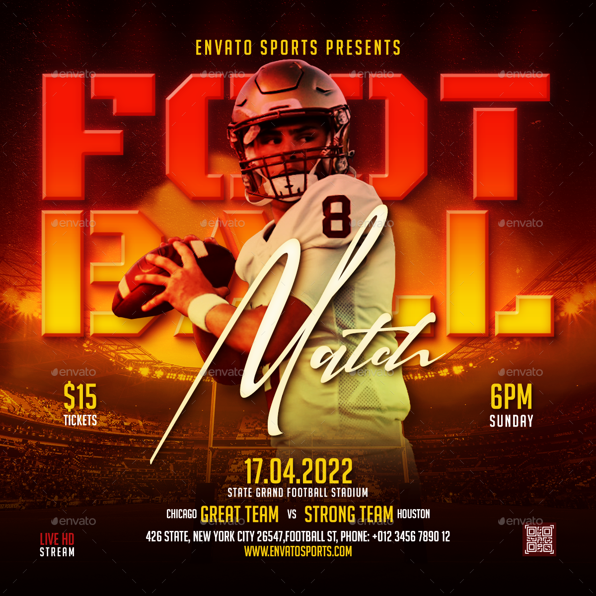 Football Flyer, Print Templates | GraphicRiver