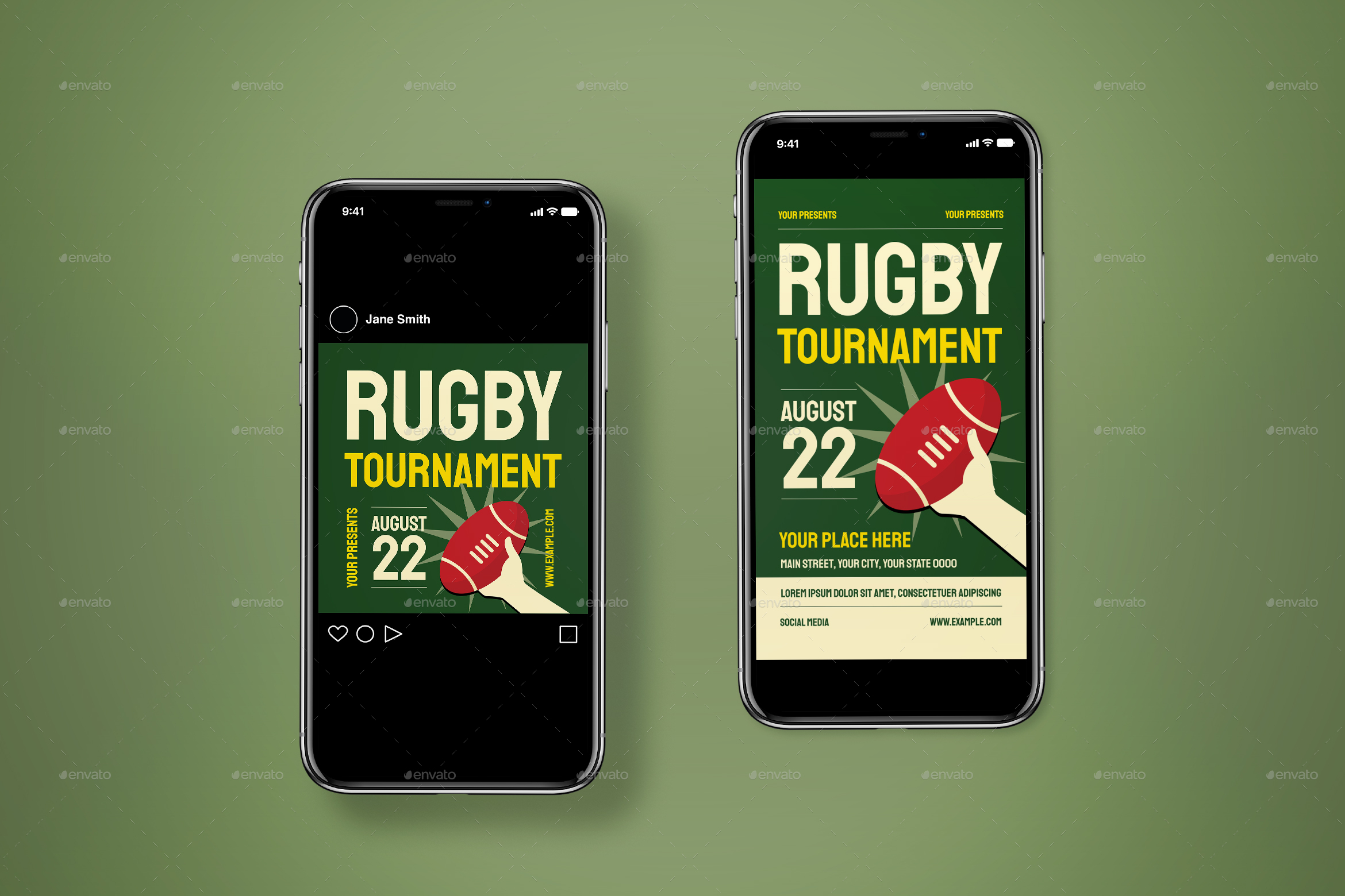 Rugby Tournament Flyer Set, Print Templates | GraphicRiver