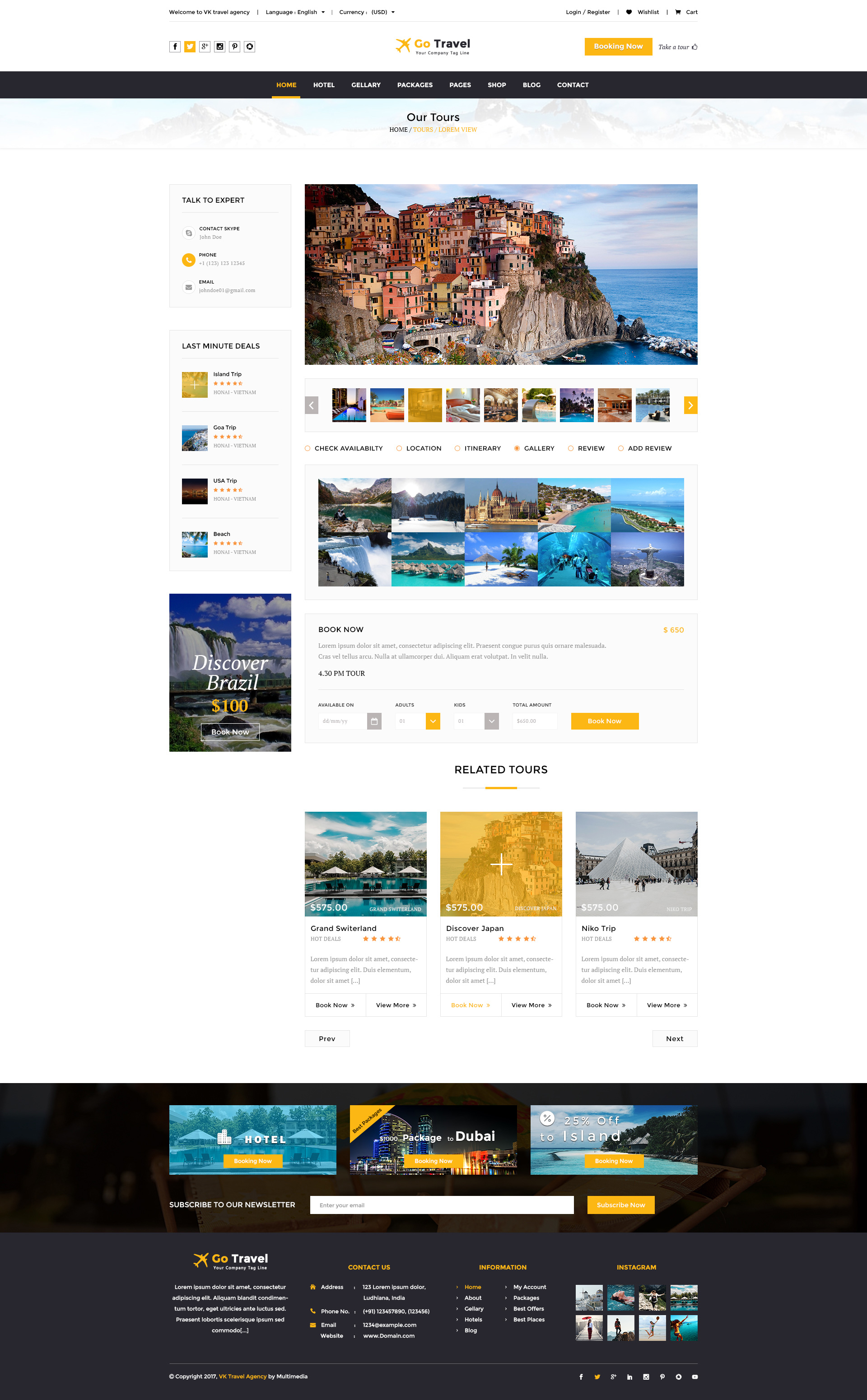 Travel Html Template by TmdStudio | ThemeForest