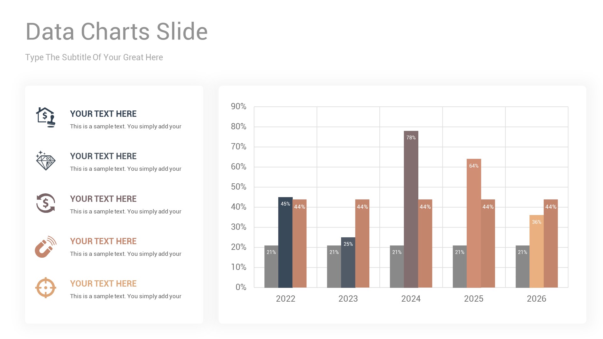 Editable Data Charts Keynote Presentation Template, Presentation Templates