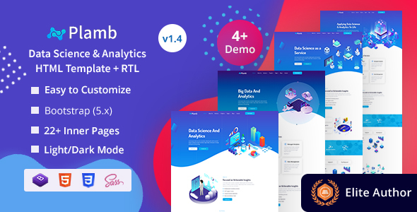 Plamb - Data Science & Machine Learning Analytics HTML Template by ...